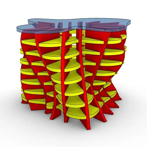 Radial Waffle - Parametric House
