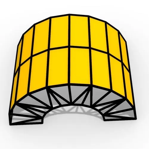 Barrel vault truss - Parametric House