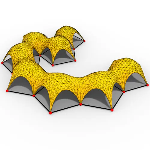 Aggregation Tensile Structure - Parametric House