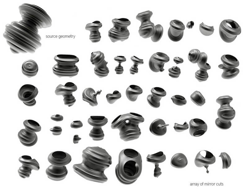 Mesh Mirror Cut - Parametric House